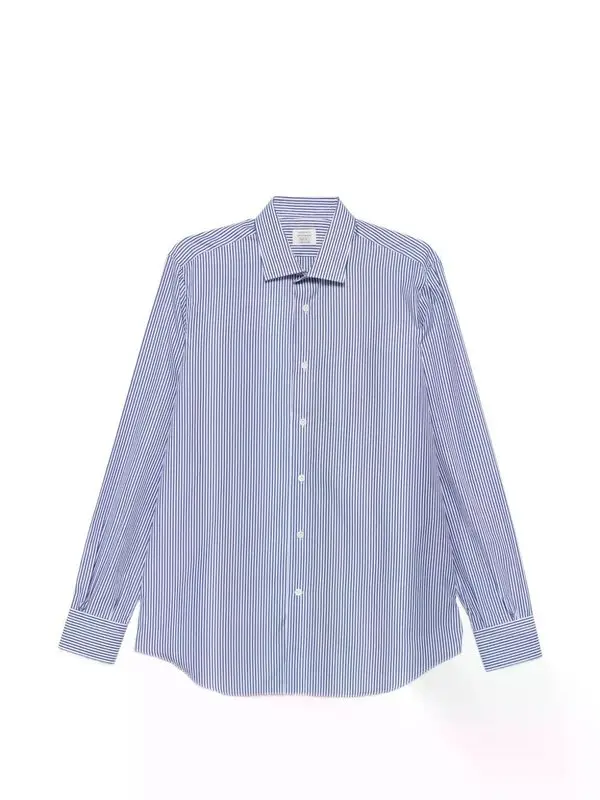 MAZZARELLI Striped Button Shirt - Blue