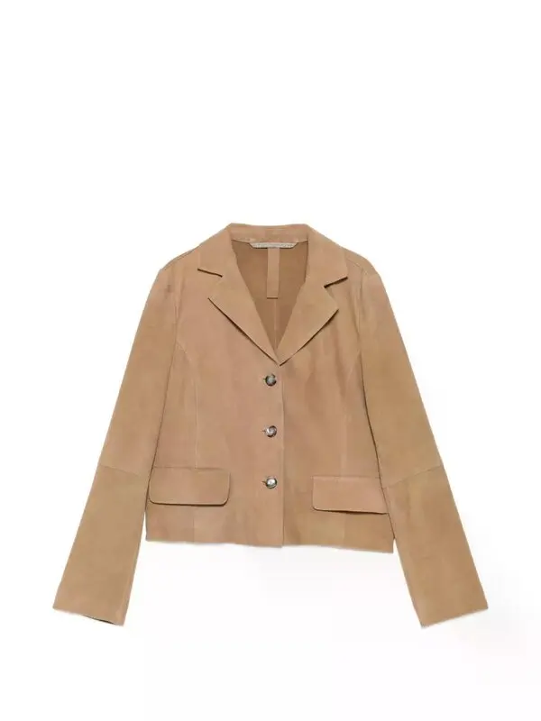 THE JACK LEATHERS Paige Suede Jacket - Neutrals