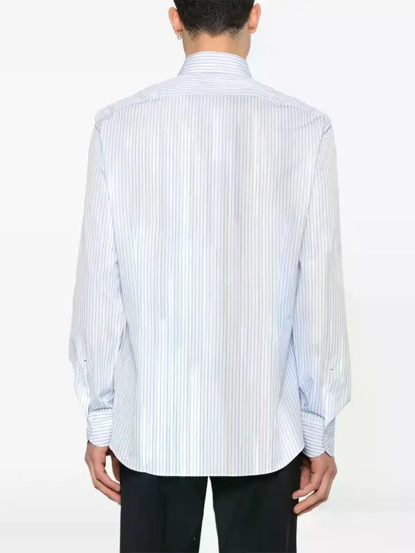 MAZZARELLI Striped Button-down Shirt - White