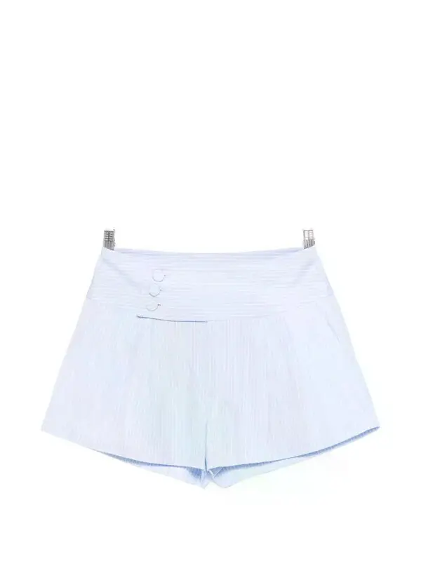 FRAME Button Striped Shorts - Blue