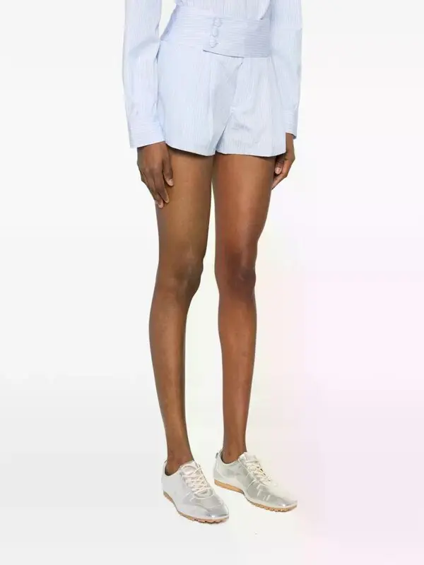 FRAME Button Striped Shorts