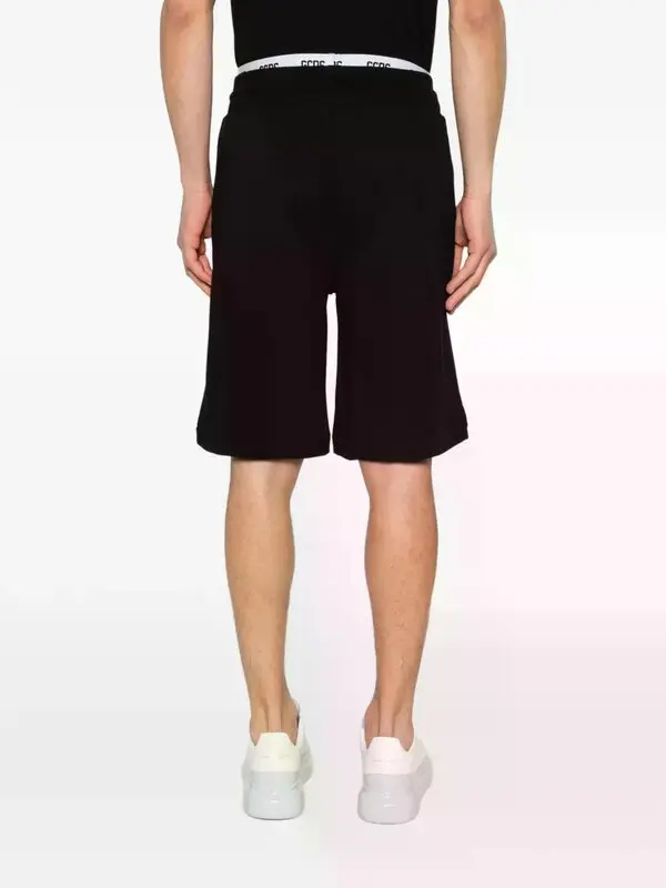 Gcds Logo Waistband Track Shorts - Black