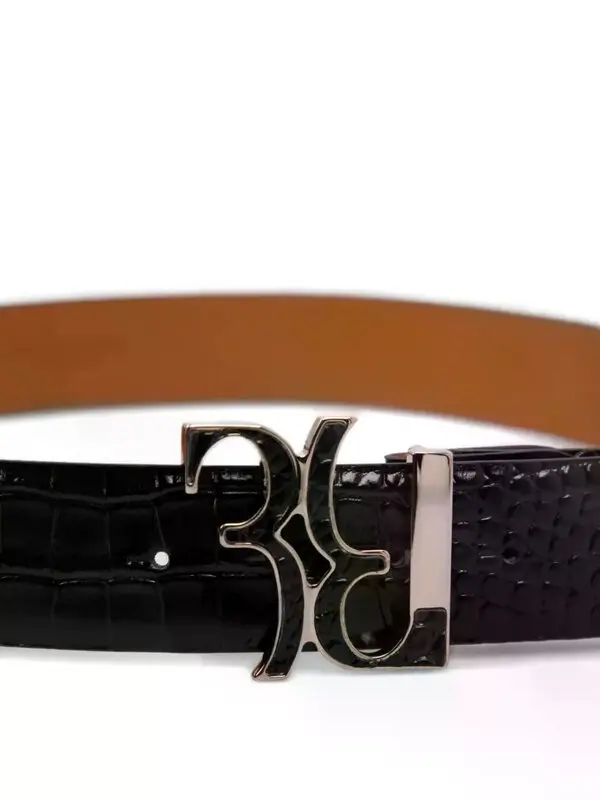 BILLIONAIRE Crocco-effect Buckle Belt