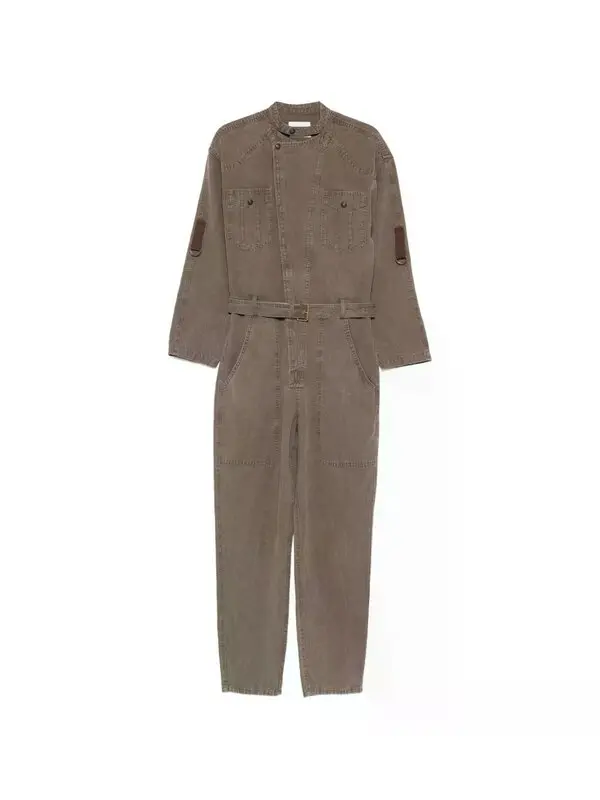 MARANT ETOILE Nessime Buttoned Belted Jumpsuit - Brown