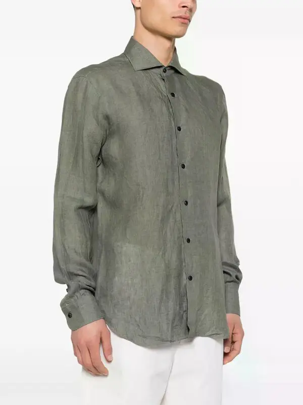 BARBA NAPOLI Button Shirt - Green