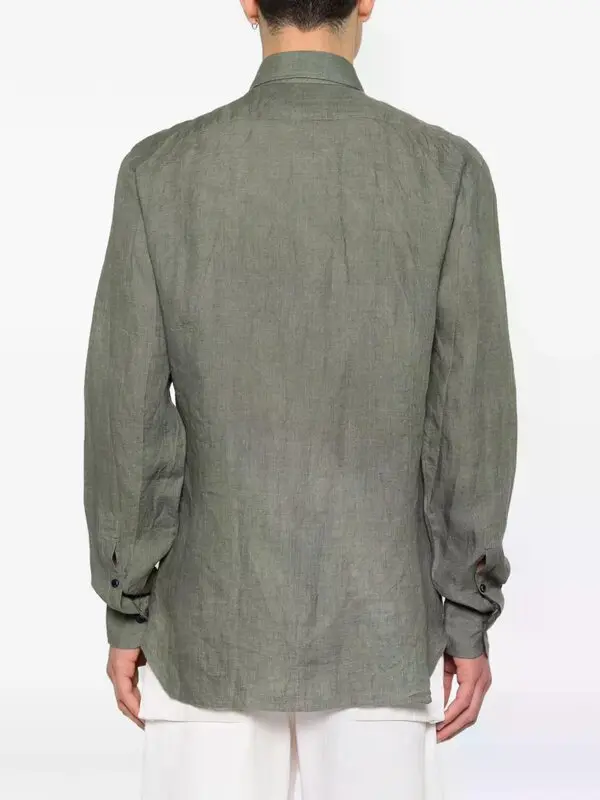 BARBA NAPOLI Button Shirt - Green