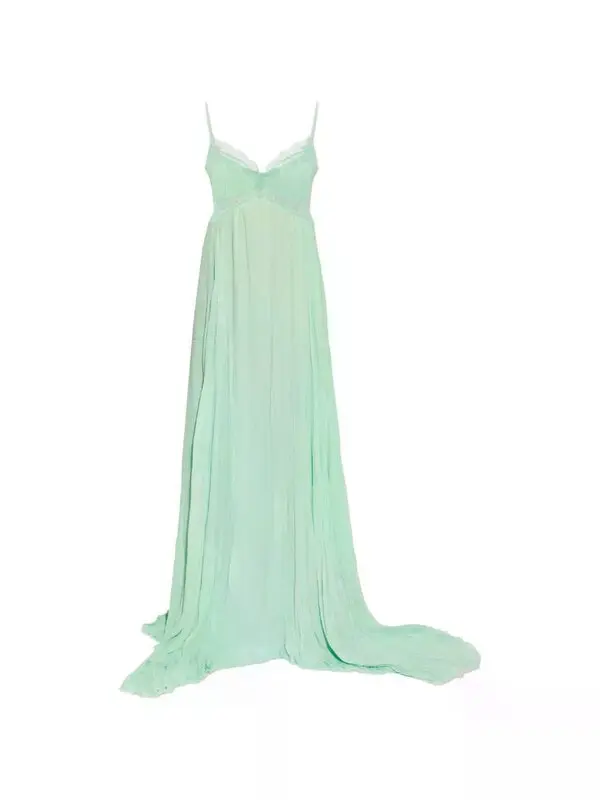 Blumarine Lace-detail Maxi Dress - Green