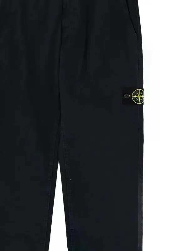 Stone Island Logo-patch Trousers - Blue