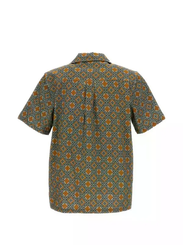 LES DEUX Lukas Arabesque Short-sleeve Shirt - Green