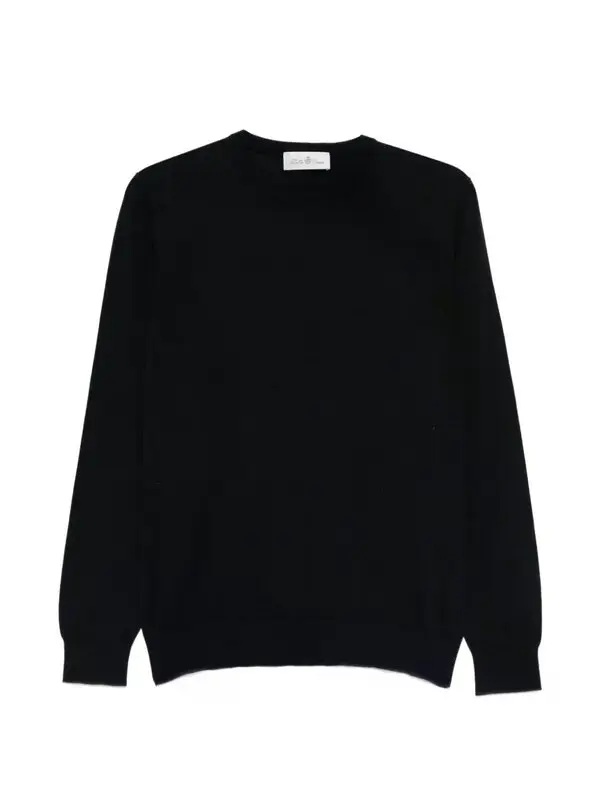 DELLA CIANA Long-sleeve Crew Neck Sweater - Blue