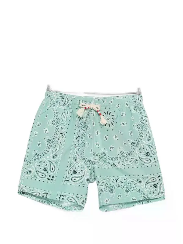 MC2 SAINT BARTH Bandana Drawstring Swim Shorts - Green