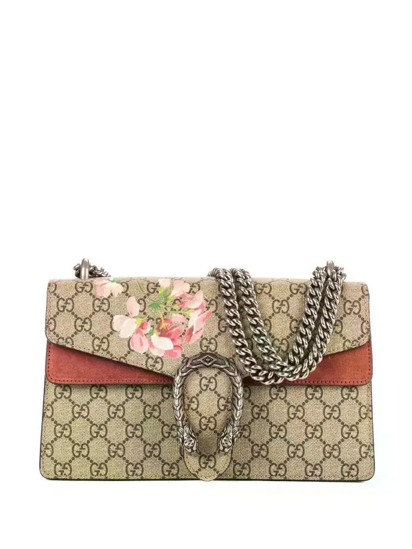 Gucci Dionysus Gg-pattern Floral-print Chain Shoulder Bag - Neutrals