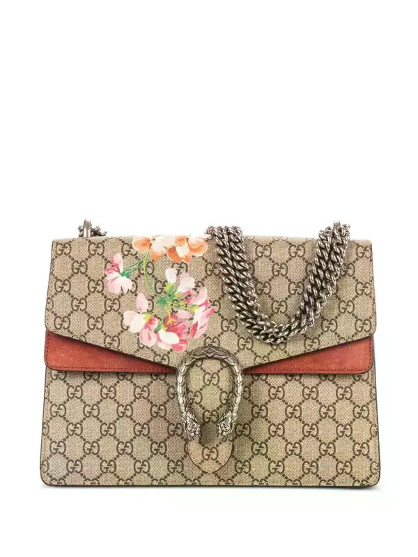 Gucci Dionysus Floral-print Chain Shoulder Bag - Neutrals