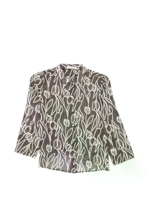 WHYCI Floral-print Shirt - Brown