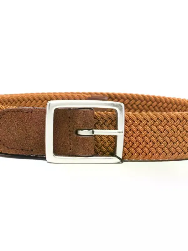 DELL'OGLIO Woven Suede Belt