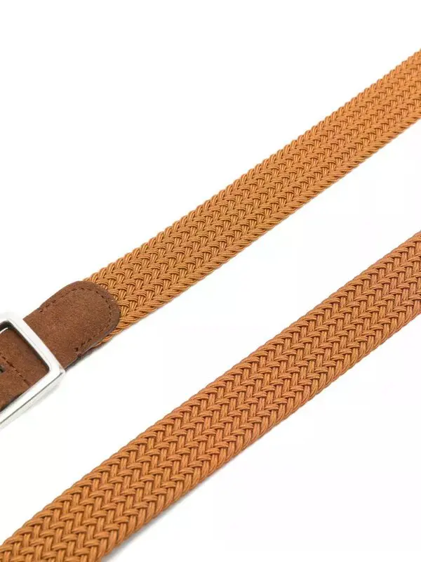 DELL'OGLIO Woven Suede Belt