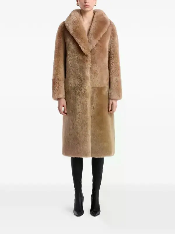 Nour Hammour Fur Coat - Neutrals