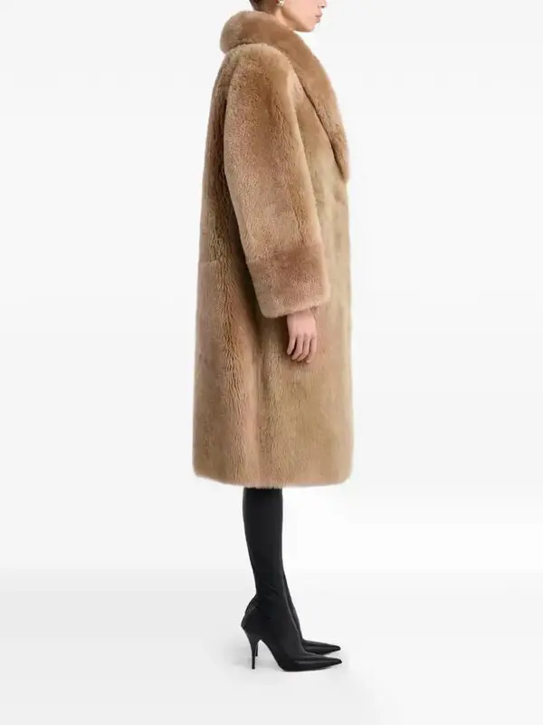 Nour Hammour Fur Coat - Neutrals