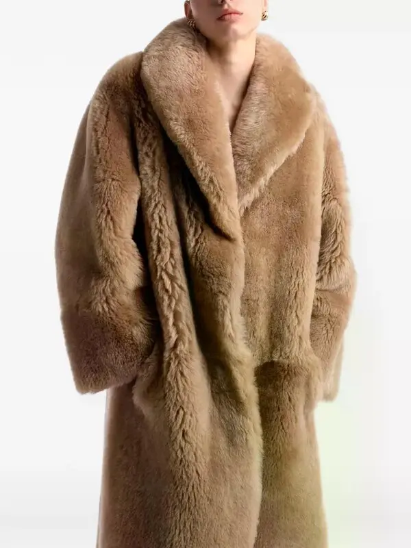 Nour Hammour Fur Coat - Neutrals