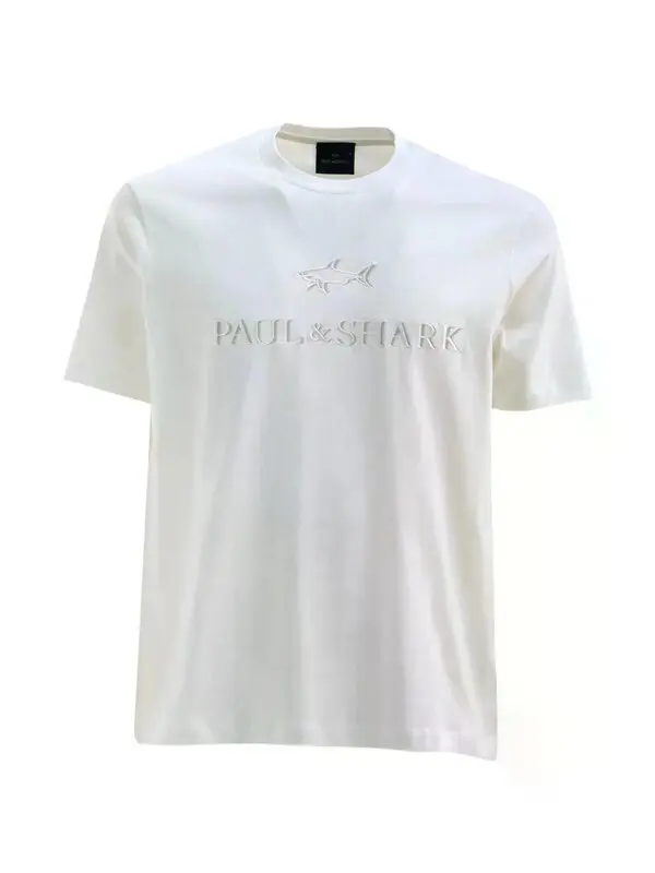 Paul & Shark Logo-embroidered T-shirt - White