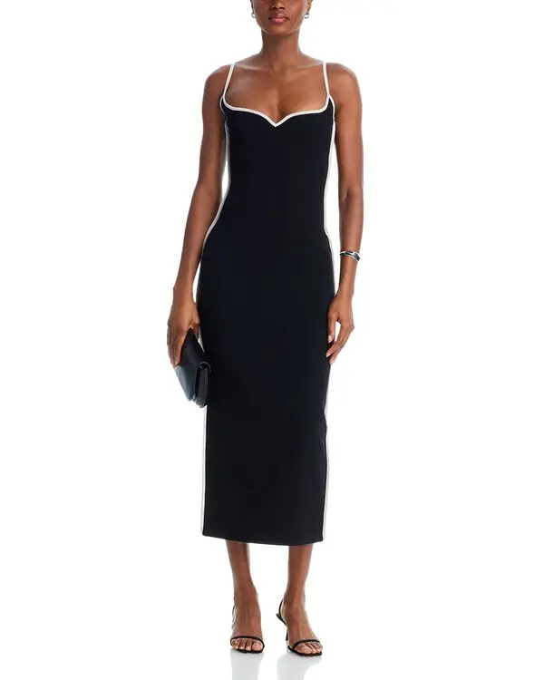 paris georgia black heart midi dress Paris Georgia Heart Midi Dress - Black/White - 30% Off