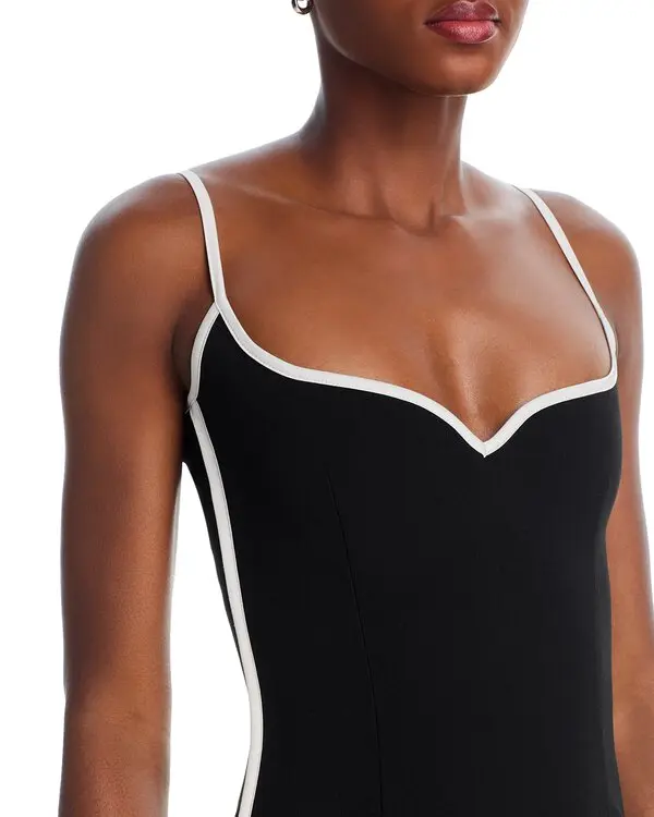 paris georgia black heart midi dress Paris Georgia - Heart Dress - Black With White