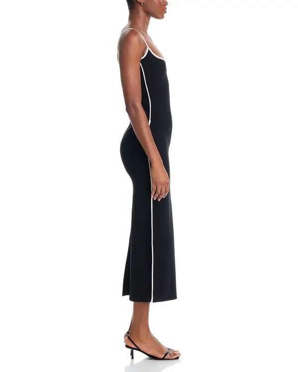 paris georgia black heart midi dress Paris Georgia - Heart Dress - Black With White