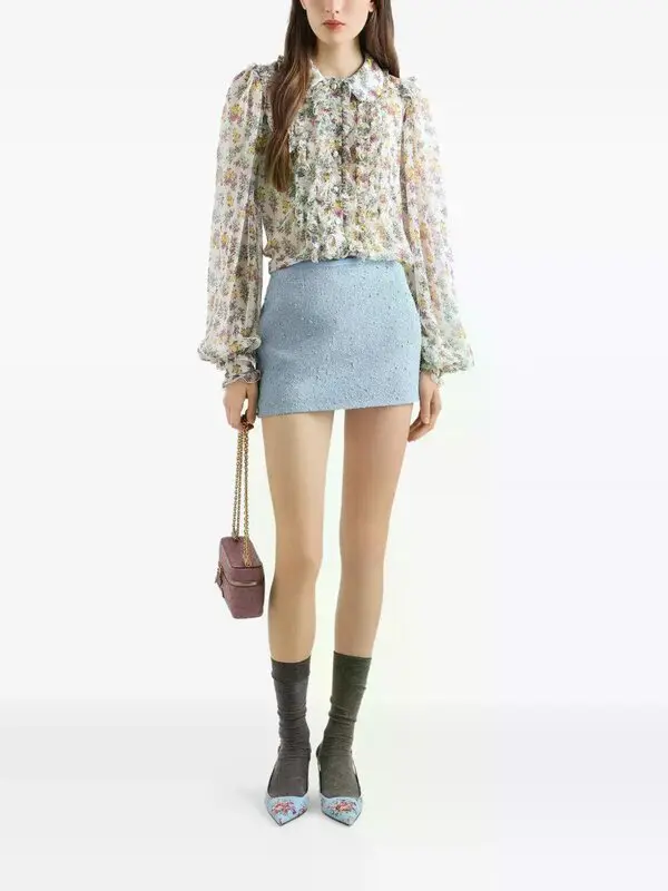 Dolce & Gabbana Floral Ruffled Blouse