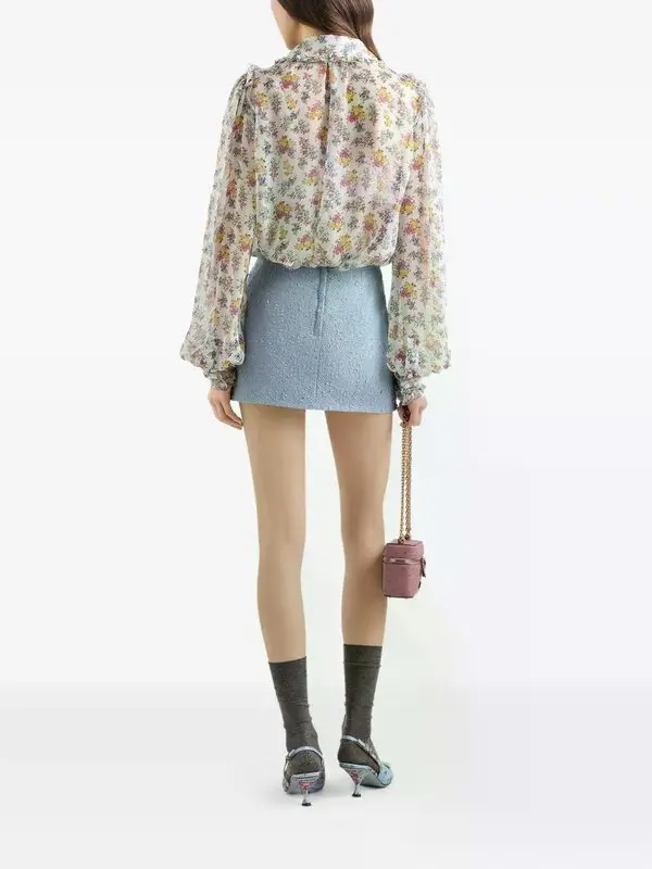 Dolce & Gabbana Floral Ruffled Blouse