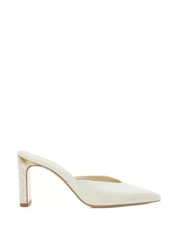 FREYA ROSE Jolie Pointed-toe Heeled Mules - White