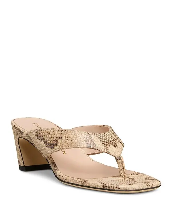 STUART WEITZMAN Stassi 50 Thong Sandals - Adobe
