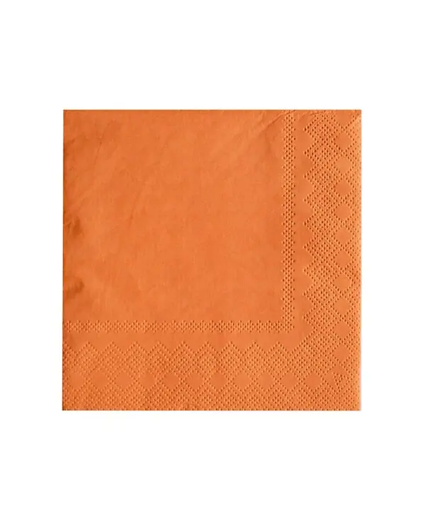 JOLLITY & CO Solid Shade Colors, Paper Party Large Napkins, Set Of 16 - Apricot