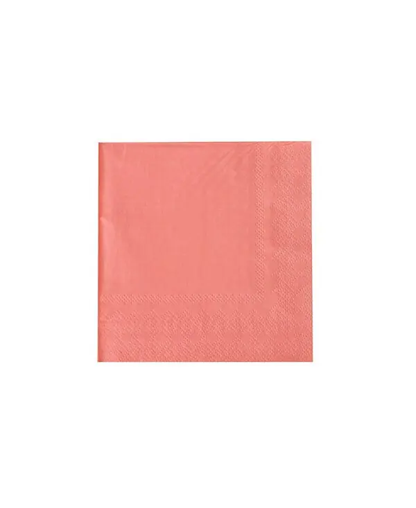 JOLLITY & CO Solid Shade Colors, Paper Party Large Napkins, Set Of 16 - Cantaloupe
