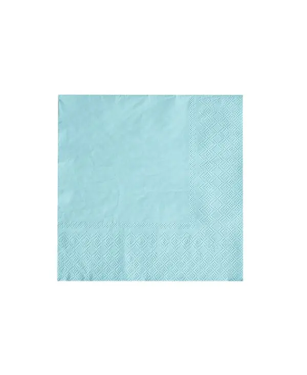 JOLLITY & CO Solid Shade Colors, Paper Party Large Napkins, Set Of 16 - Frost
