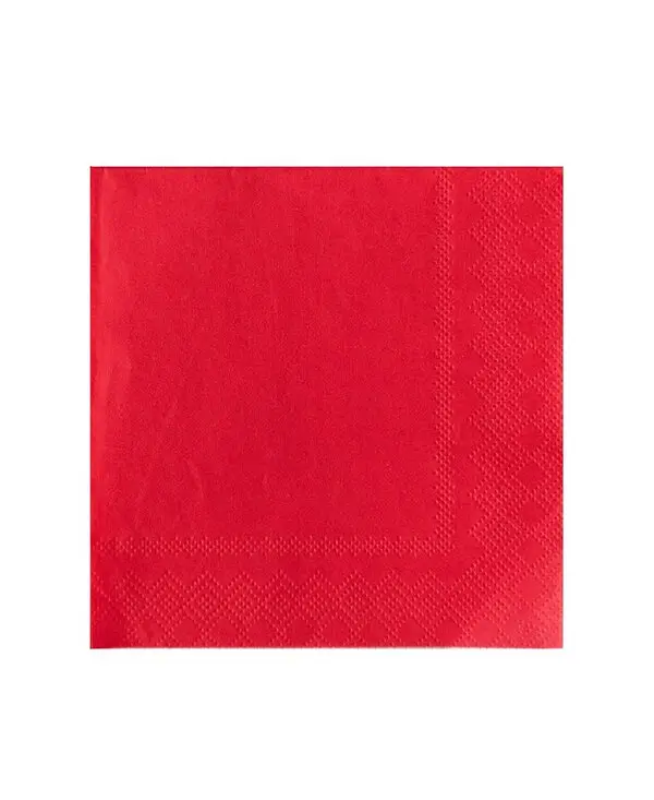 JOLLITY & CO Solid Shade Colors, Paper Party Large Napkins, Set Of 16 - Poppy