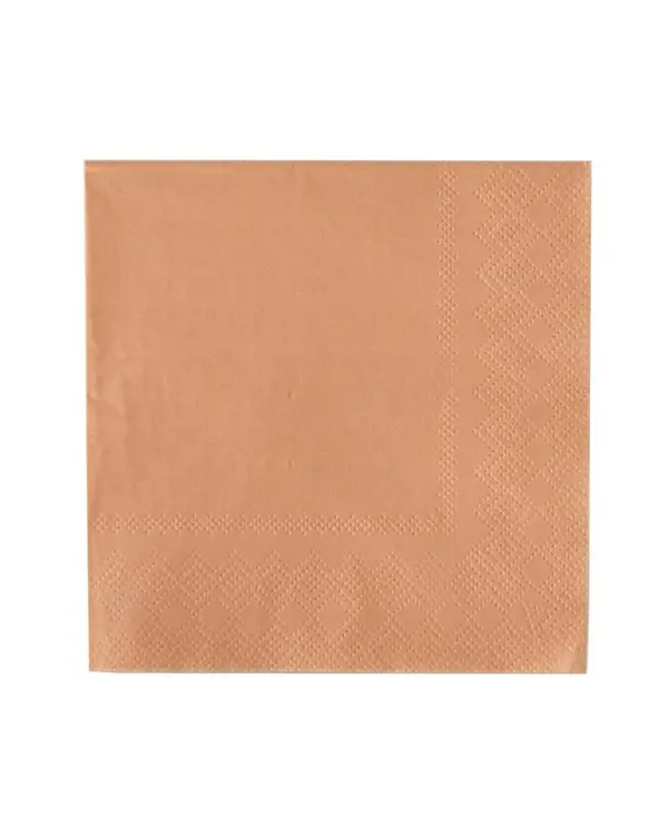 JOLLITY & CO Solid Shade Colors, Paper Party Large Napkins, Set Of 16 - Sand
