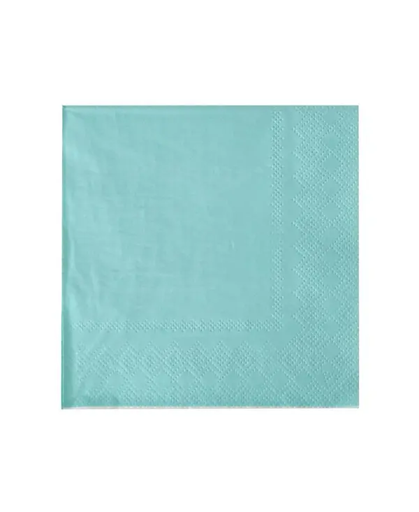 JOLLITY & CO Solid Shade Colors, Paper Party Large Napkins, Set Of 16 - Seafoam