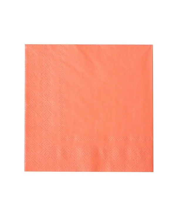 JOLLITY & CO Solid Shade Colors, Paper Party Large Napkins, Set Of 16 - Tart
