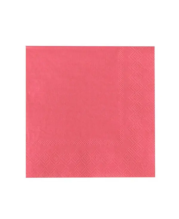 JOLLITY & CO Solid Shade Colors, Paper Party Large Napkins, Set Of 16 - Watermelon