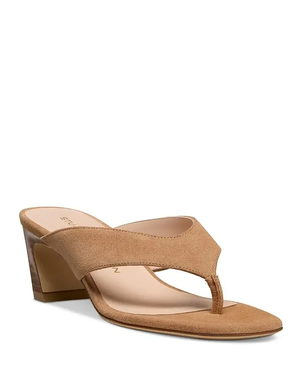 STUART WEITZMAN Stassi 50 Thong Sandals - New Camel