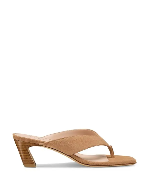 STUART WEITZMAN Stassi 50 Thong Sandals - New Camel