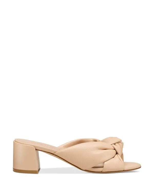 STUART WEITZMAN Soplaya 50 Block Heel Sandals - Barely Beige
