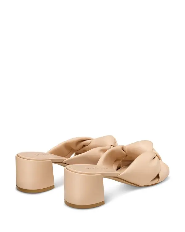 STUART WEITZMAN Soplaya 50 Block Heel Sandals - Barely Beige