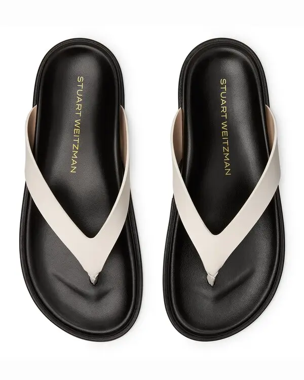 STUART WEITZMAN Mary Kate Thong Sandals - Cream