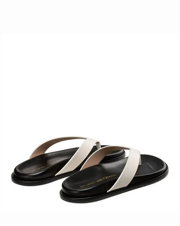 STUART WEITZMAN Mary Kate Thong Sandals - Cream