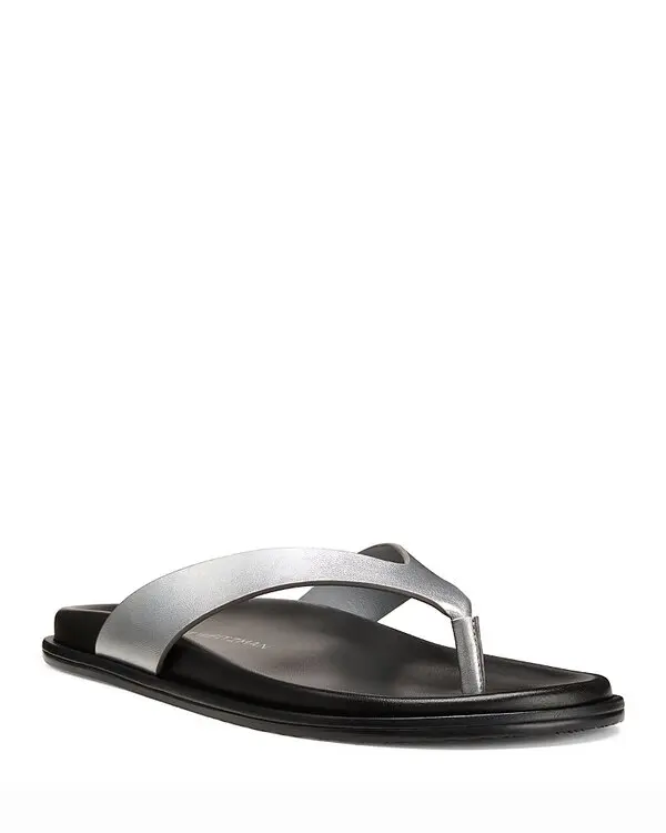 STUART WEITZMAN Mary Kate Thong Sandals - Silver