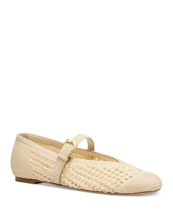 STUART WEITZMAN Leora Mary Jane Flats - Chalk