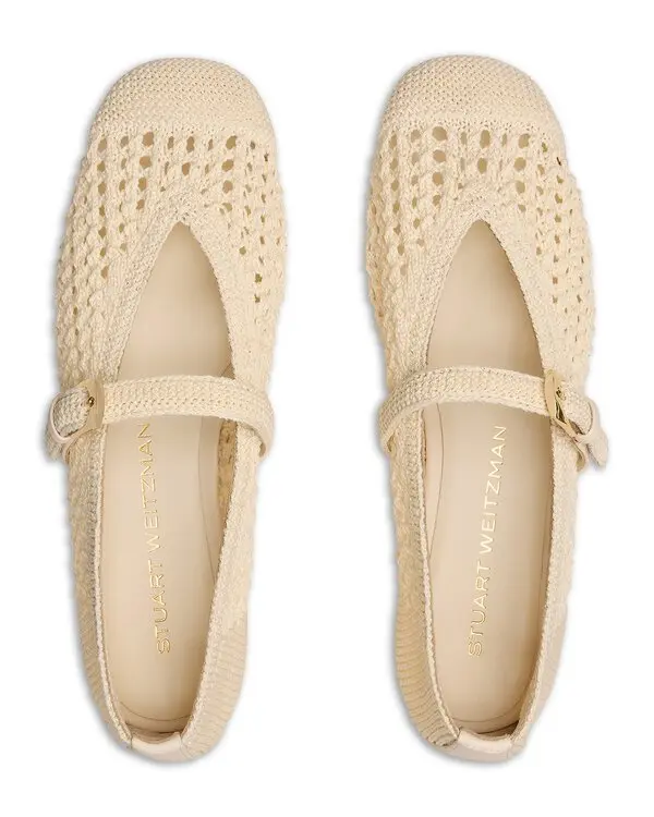 STUART WEITZMAN Leora Mary Jane Flats - Chalk