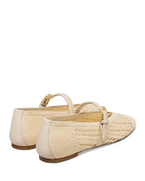 STUART WEITZMAN Leora Mary Jane Flats - Chalk
