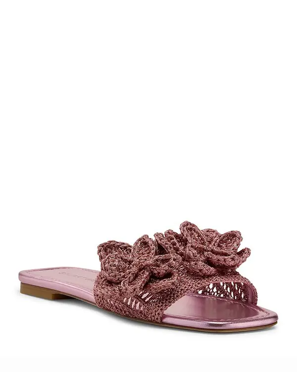 STUART WEITZMAN Lotus Slides - Pink Sand